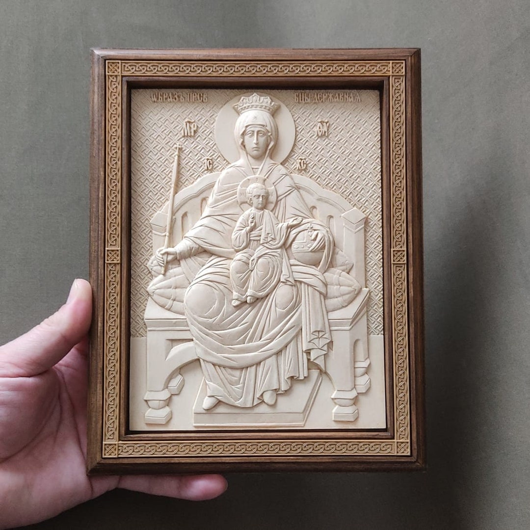 Handmade Wooden Icon.the Sovereign Icon of the Mother of God.tsargrad ...