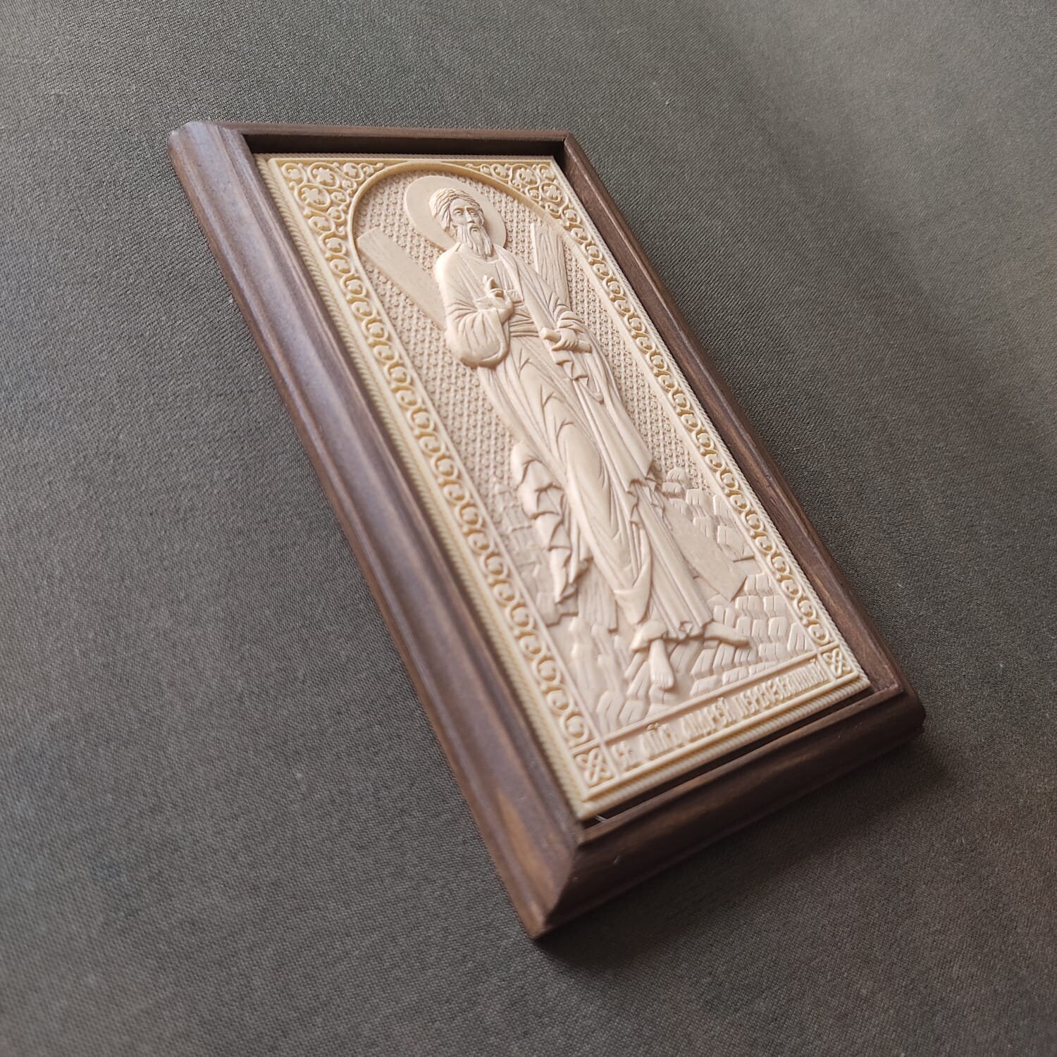 Carved Wooden Icon Handmade.apostle Andrew the First-called.disciples ...