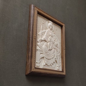 Handmade Wooden Icon.the Sovereign Icon of the Mother of God.tsargrad ...