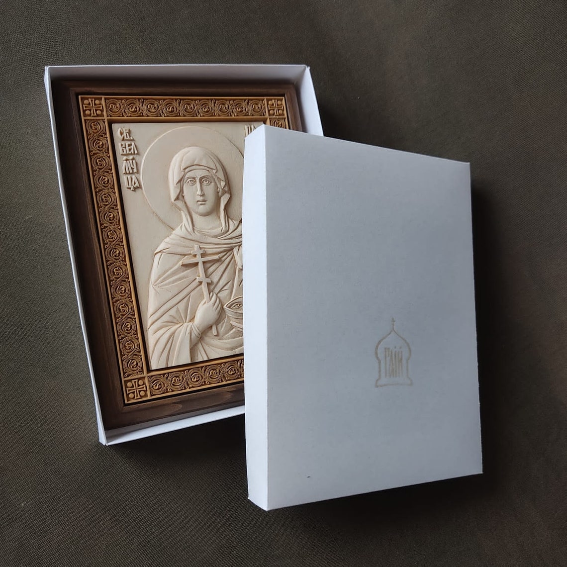 Carved Wood Icon Handmade.paraskeva Friday.paraskeva of Iconium ...