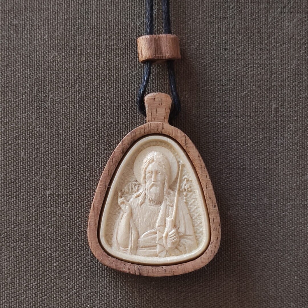 John the Baptist.a Pendant Around Her Neck.a Christian Saint.hand ...