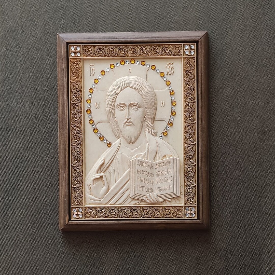 Handmade Wooden Icon.the Lord Almighty.saved.the Heavenly King. the ...