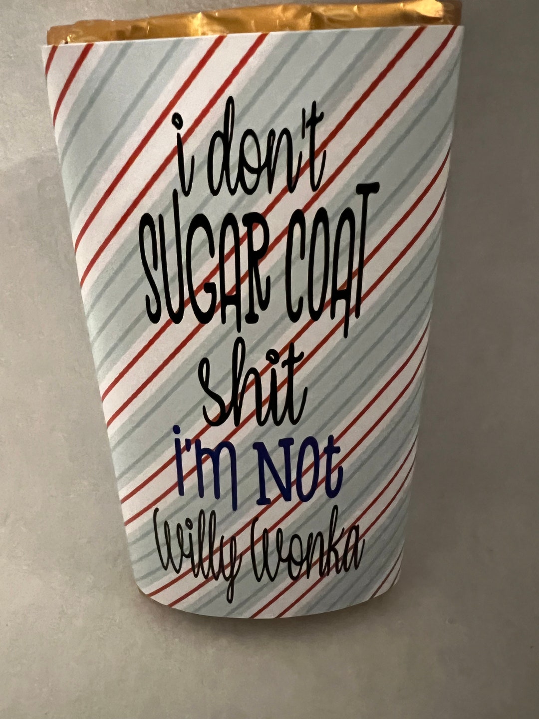 Willy Wonka, Joke/insulting, Chocolate Bar & Wrapper.gift for Him or ...