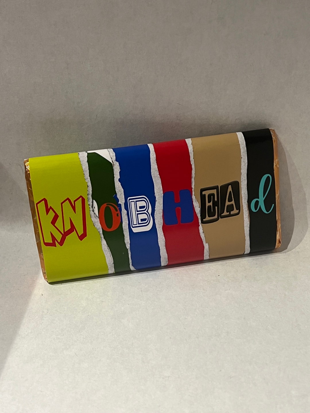 Knobhead, Rude, Funny Joke, Chocolate Bar & Wrapper. Gift for Him or ...