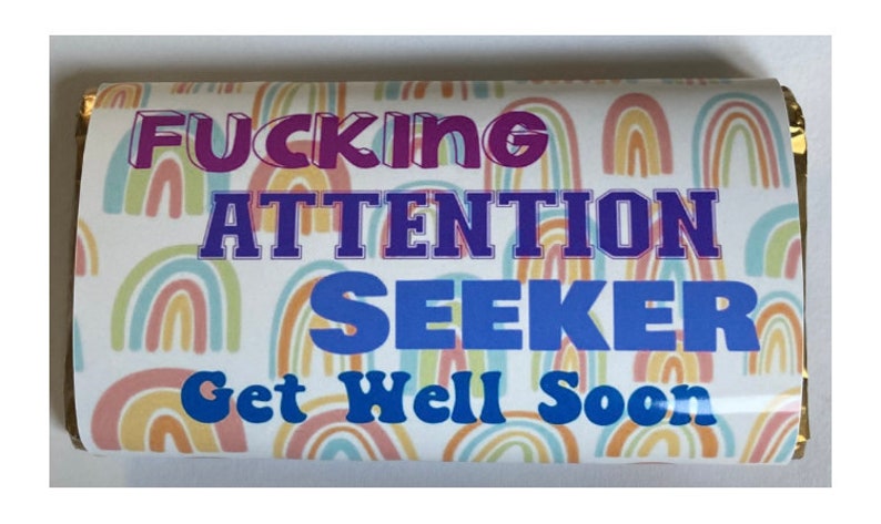 Get Well Soon, Rude, Funny, Joke Chocolate Bar Wrapper - Digital ...