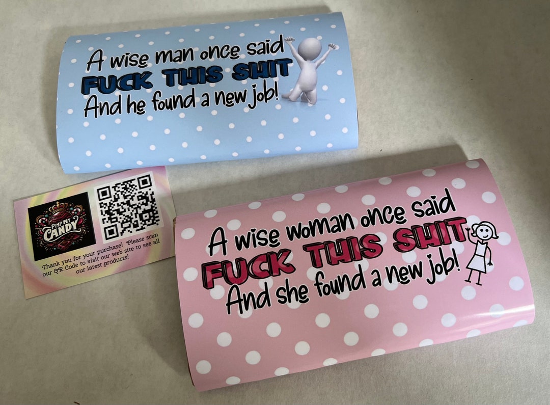 New Job, Rude Funny Chocolate Bar & Wrapper. Gift for Him or Her ...