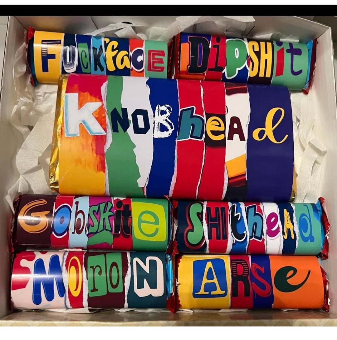 Knobhead Rude Chocolate Wrappers - Digital Download - Make Your Own ...
