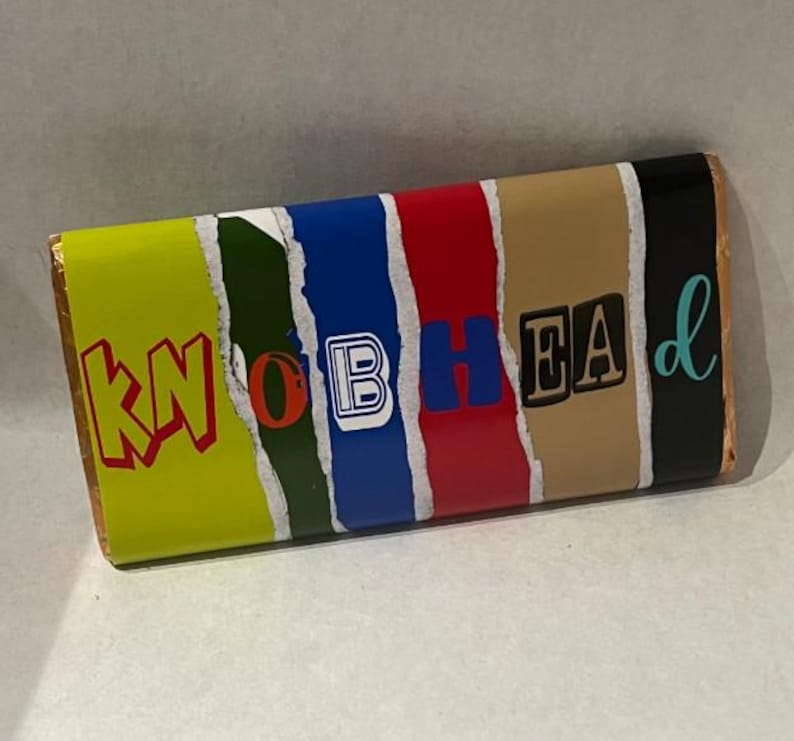 Knobhead Chocolate Bar Wrapper - Instant Download Print at Home - Jpeg ...