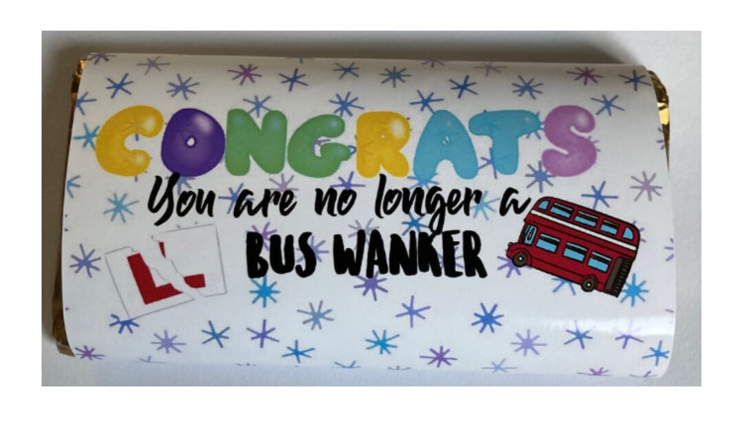 PASSED DRIVING TEST Chocolate Bar Wrapper - Digital Download - Print at ...