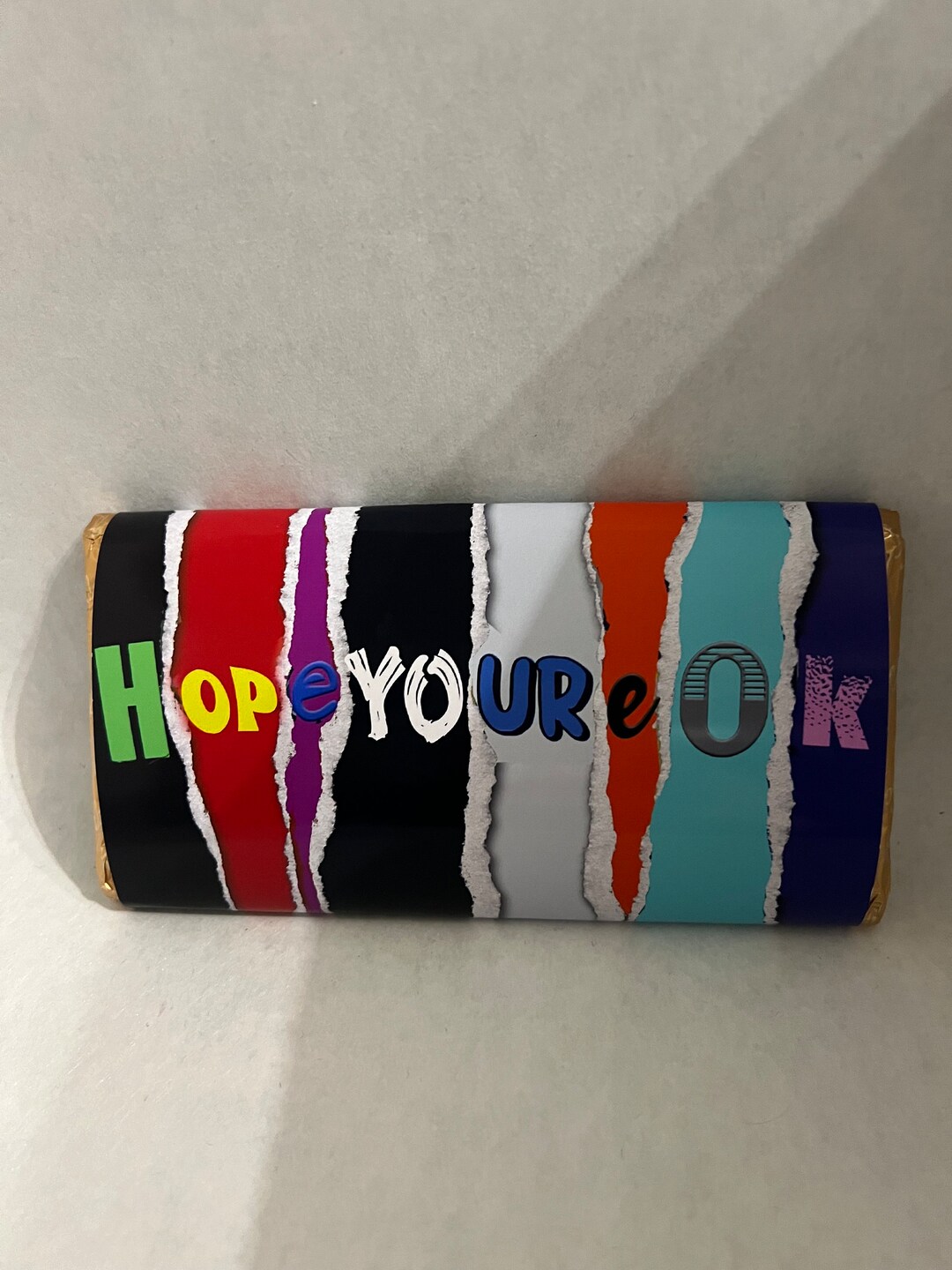 Hope Youre Ok, Chocolate Bar & Wrapper. Gift for Him or Her. Choice of ...