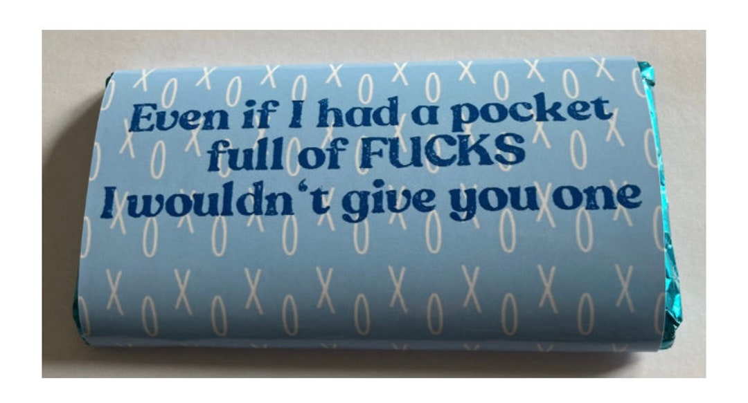 Rude Chocolate Bar Wrapper Fits 95-110g Bars- Digital Download JPEG ...