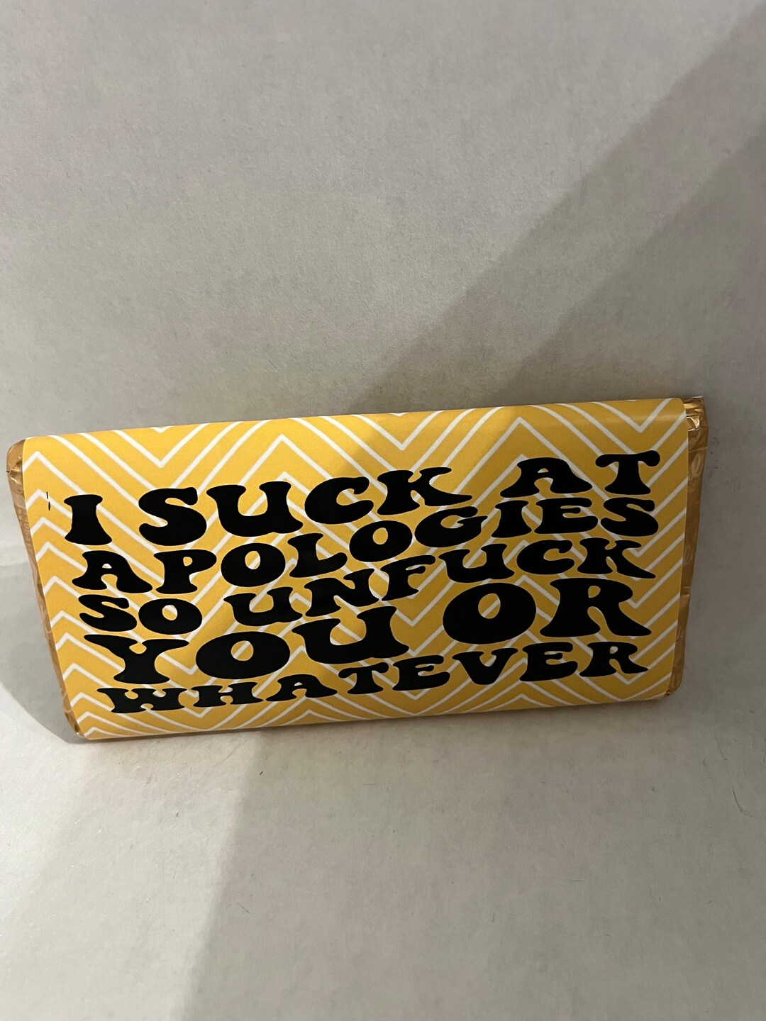 Sorry, Apology Chocolate Bar & Wrapper.for Xmas. Gift for Him or Her ...