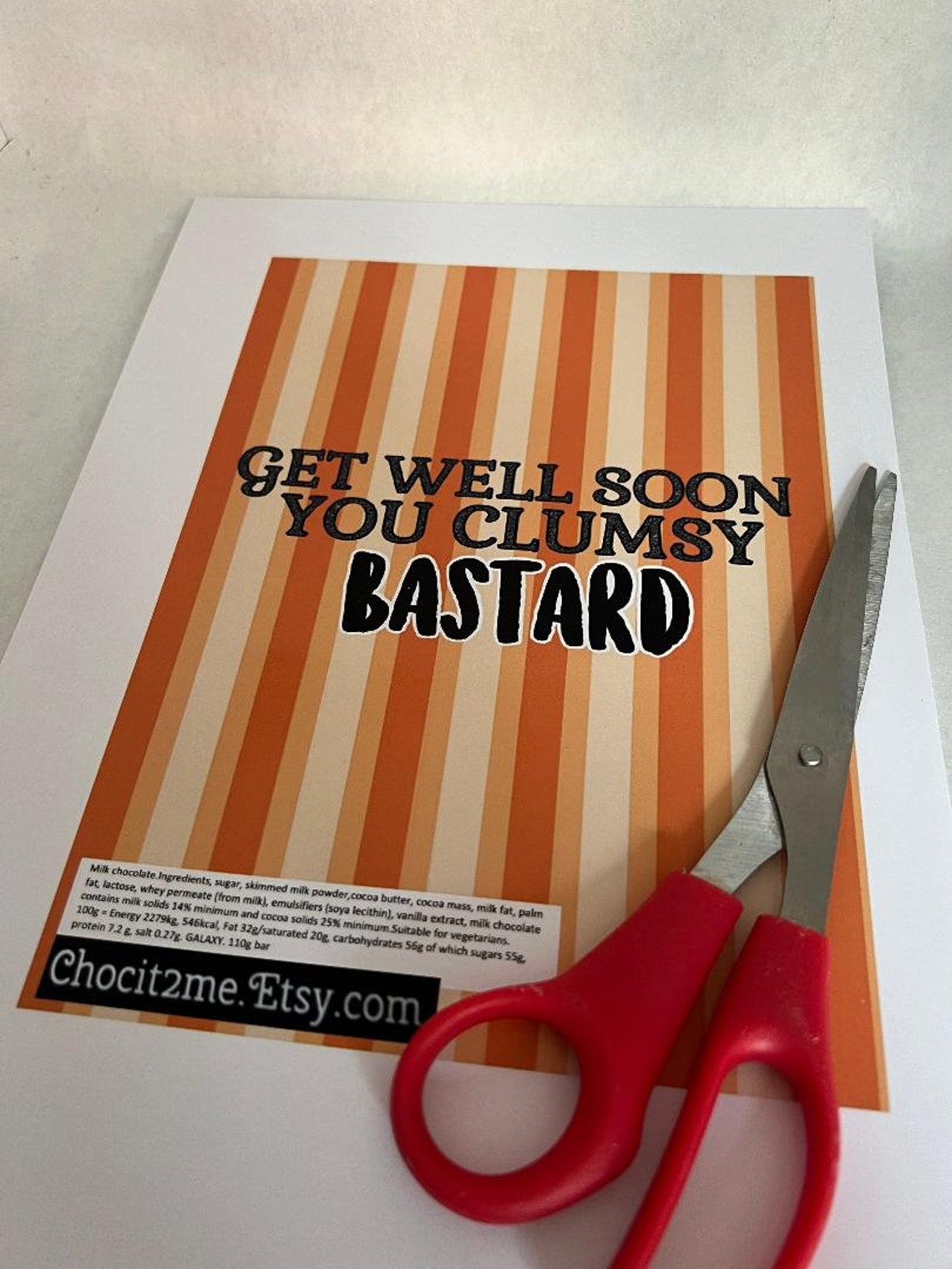 Funny Get Well Soon Chocolate Bar Wrapper: Joke Gift (digital Download ...