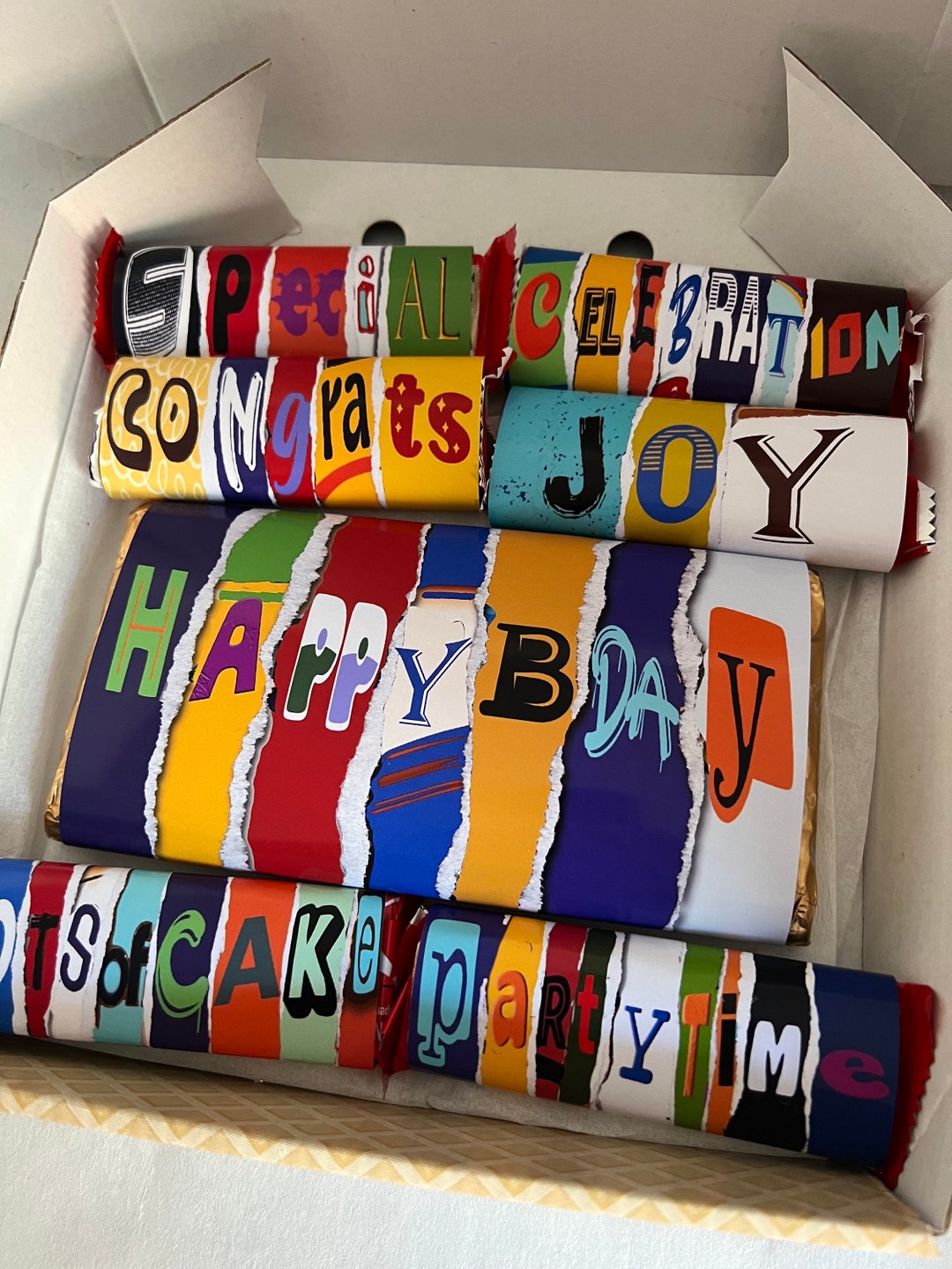 Happy Birthday Chocolate Gift Box: Branded Candy Hamper - Etsy