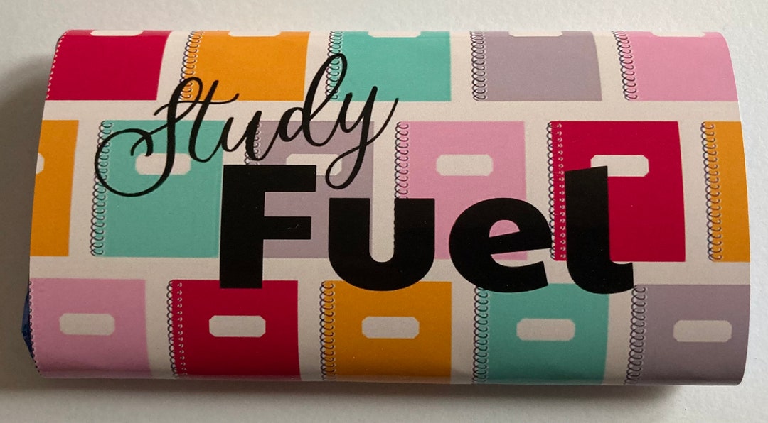 Study Fuel, Exam Good Luck, Chocolate Bar Wrapper - Digital Download - Etsy