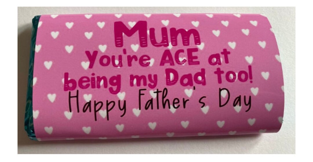 Happy Father's Day Mum Chocolate Bar Wrapper (digital Download) - Etsy