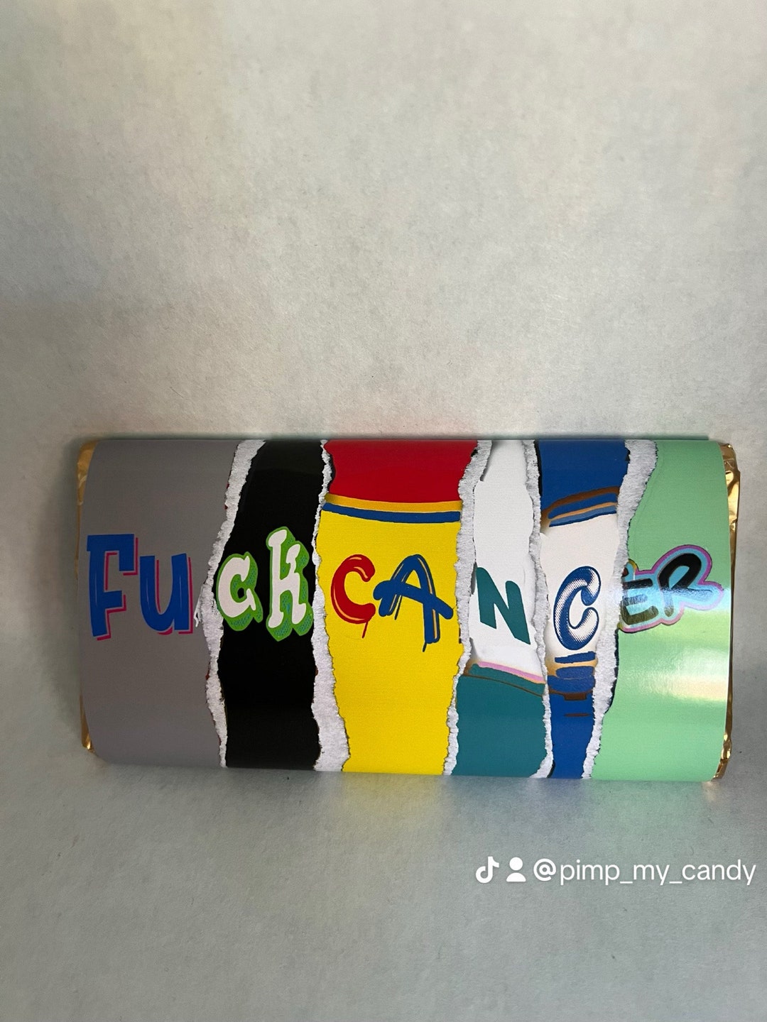 Fuck Cancer Chocolate Bar & Wrapper. Gift for Him or Her.choice of Branded Chocolate and ...