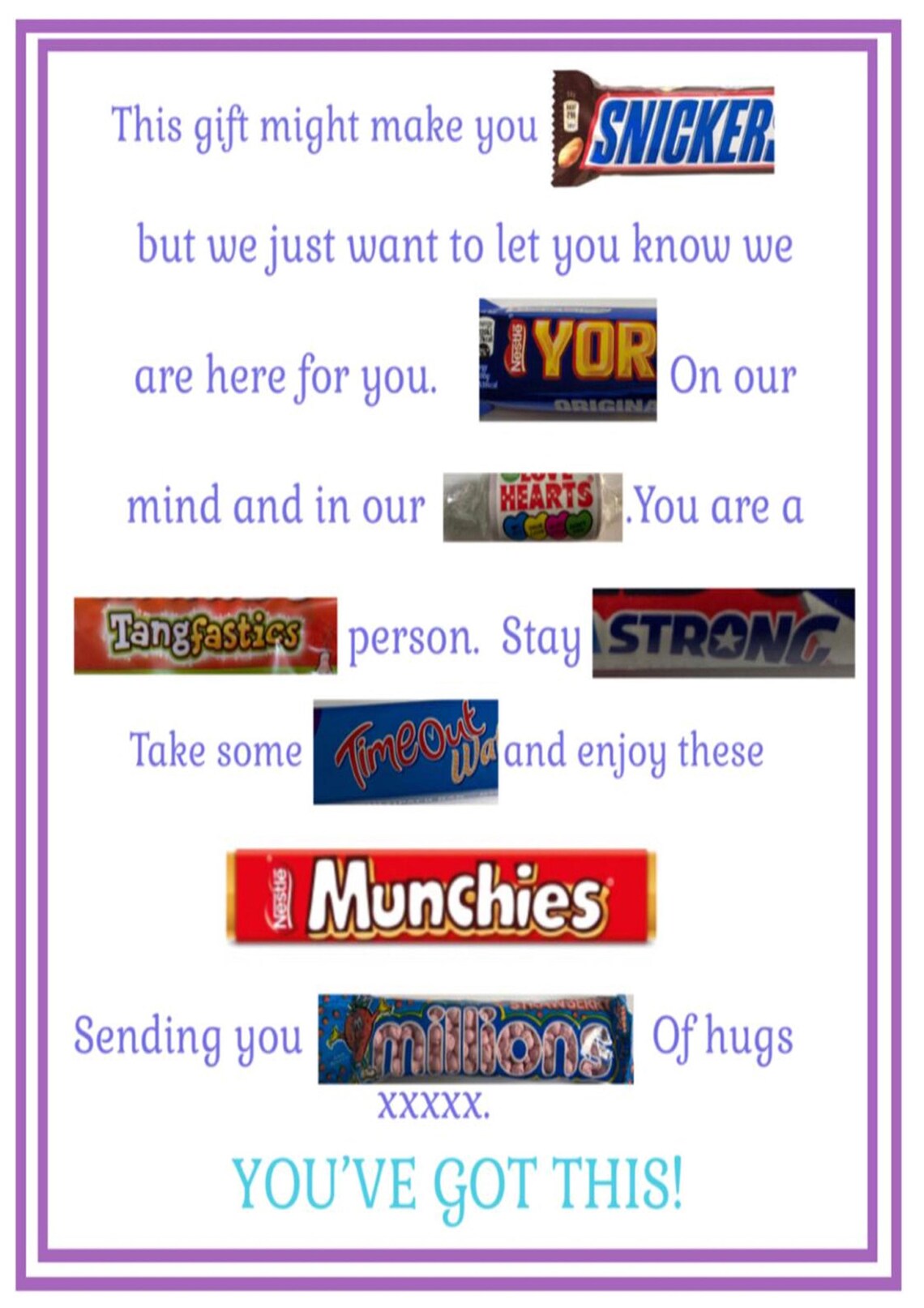 Cancer - Get Well Soon - Candy Gram/poem - Digital Download - Make Your ...