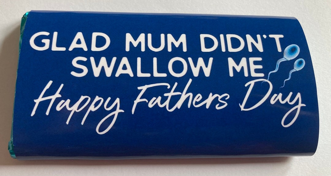 Rude, Funny Happy Father’s Day Wrapper Chocolate Bar Wrapper - JPEG ...