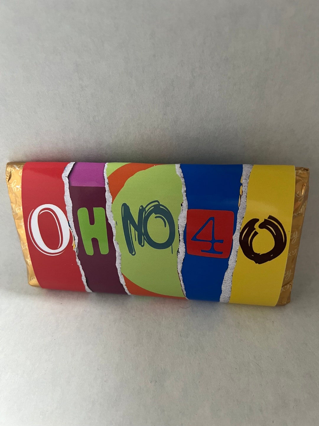 Oh No 40th Birthday Chocolate Bar & Wrapper. Gift for Him or Her ...