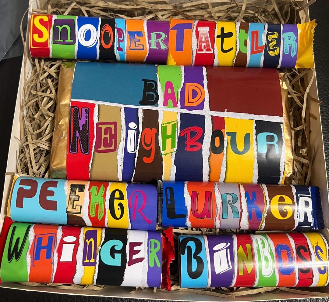 Bad Neighbours/neighbour Funny Chocolate Gift Box: Branded Flavors - Etsy
