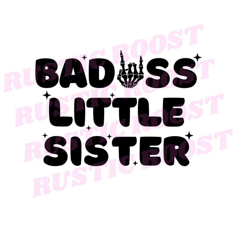 Badass Little Sister PNG SVG JPG - Etsy