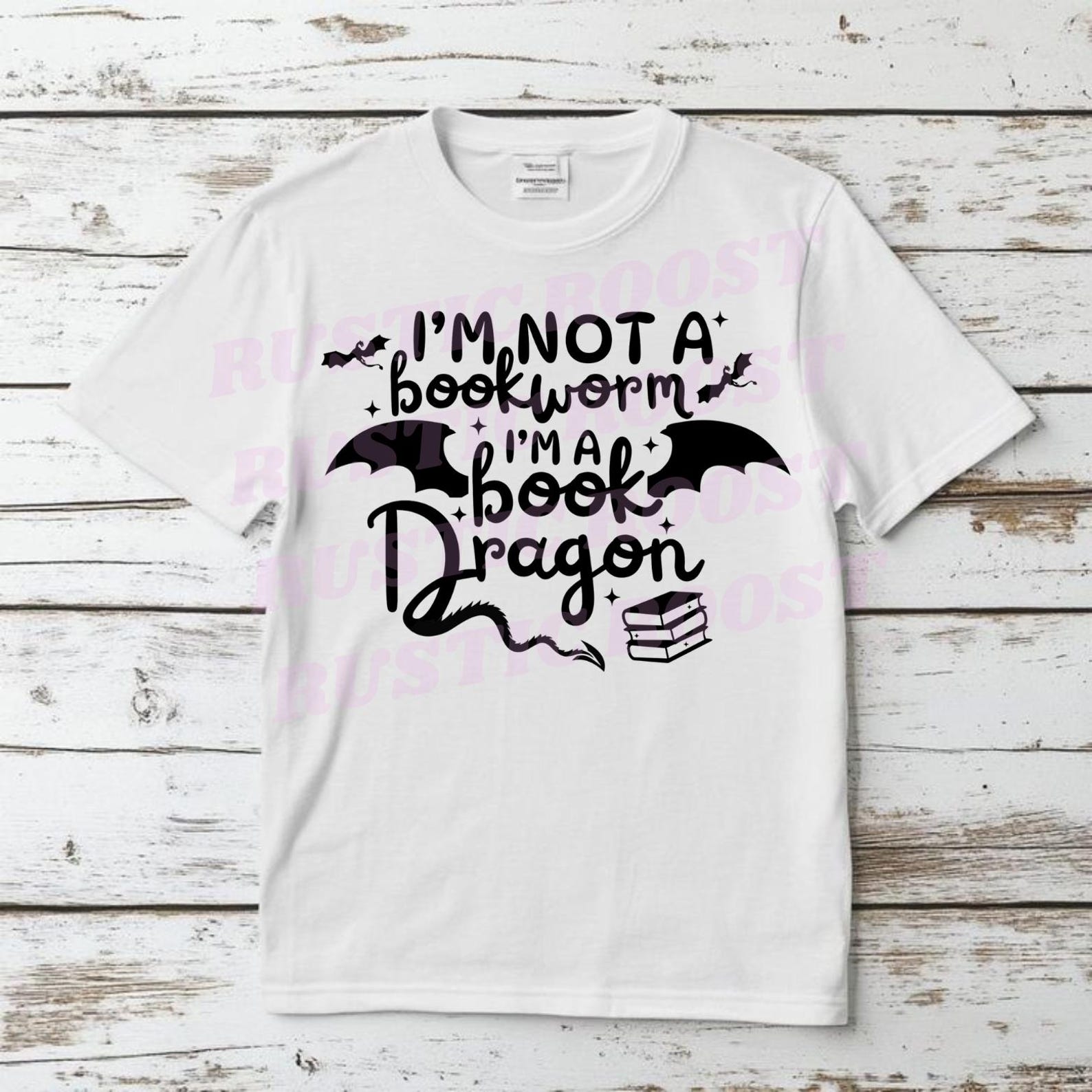 I'm Not A Bookworm I'm A Book Dragon PNG SVG JPG / Dragon Lover / Book ...