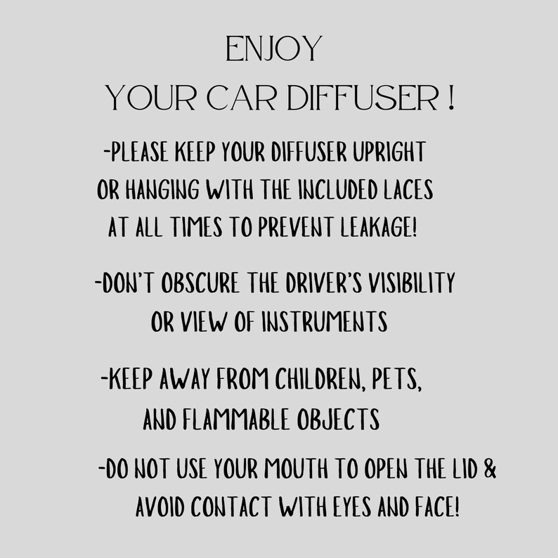 DRIVE SAFE Car Freshener Car Diffuser Flowers Black Car Freshener Gift ...