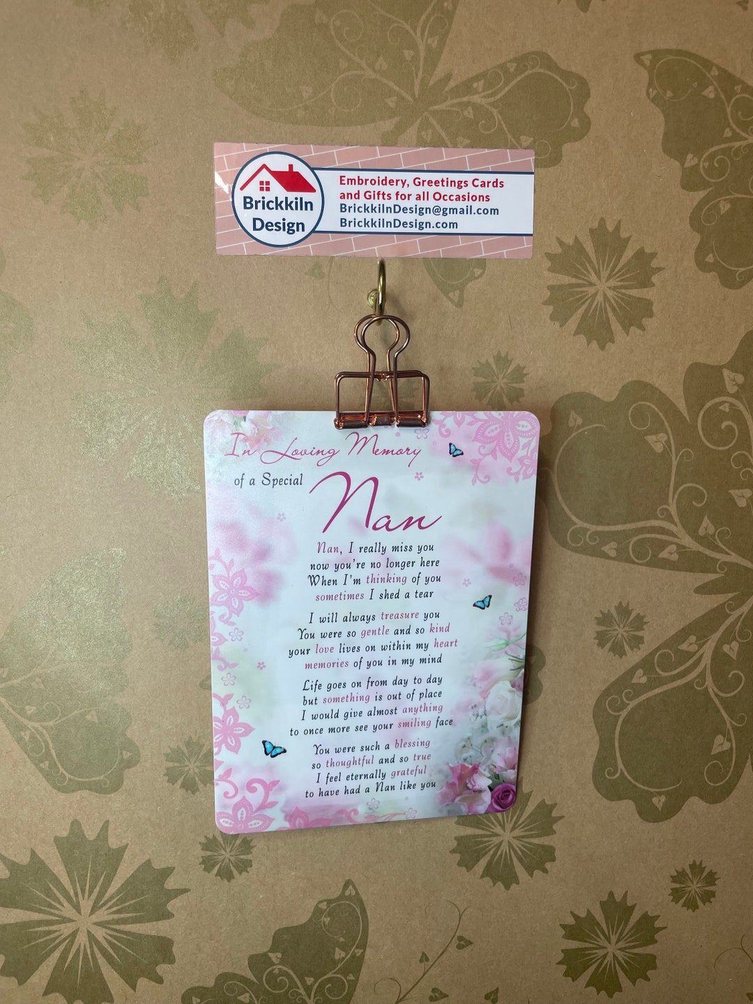 In Loving Memory of A Special Nan Graveside Card - Etsy