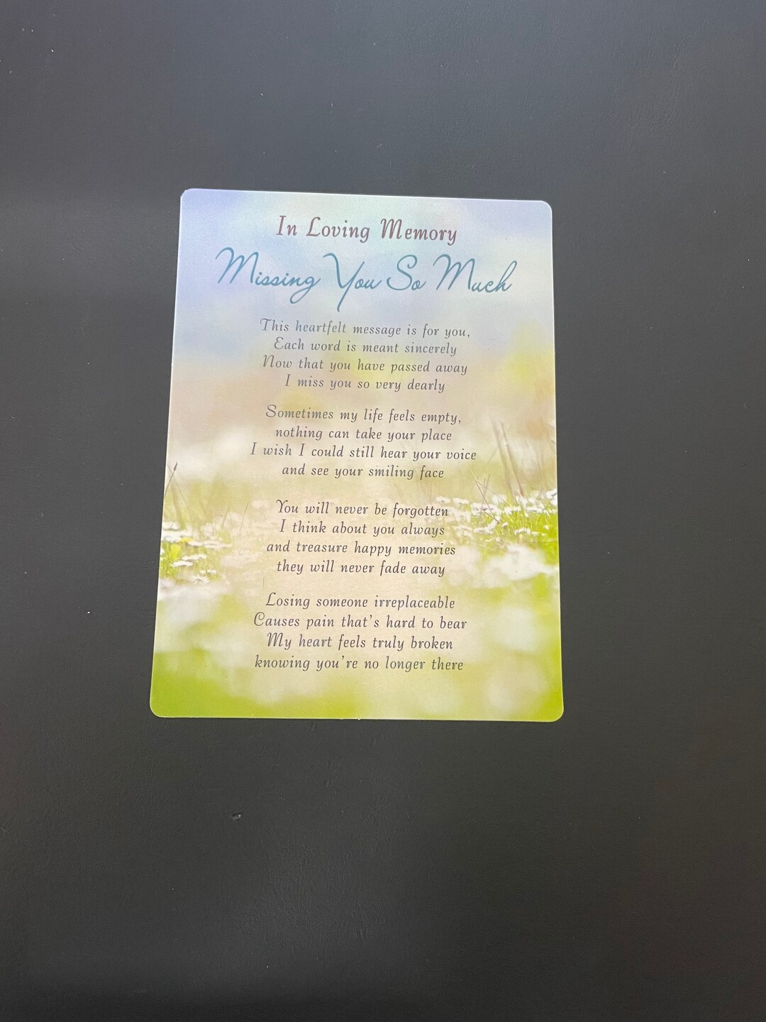 In Loving Memory Missing You so Much Graveside Card - Etsy