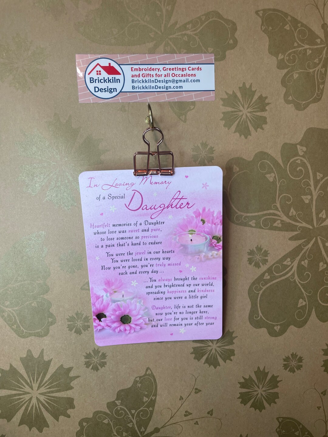 In Loving Memory of A Special Daughter Graveside Card - Etsy