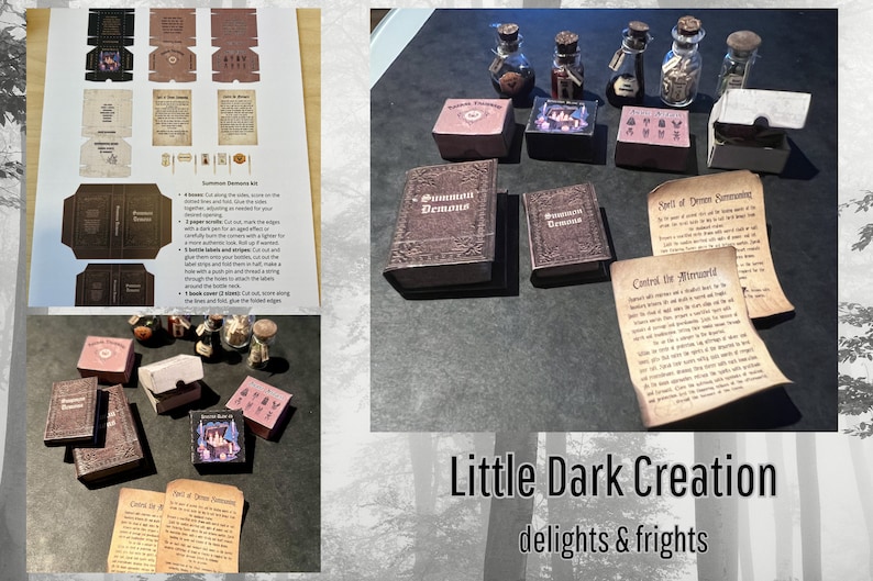 Miniature Printable Summon Demon Kit | Dollhouse Miniature | 1/12 Scale ...