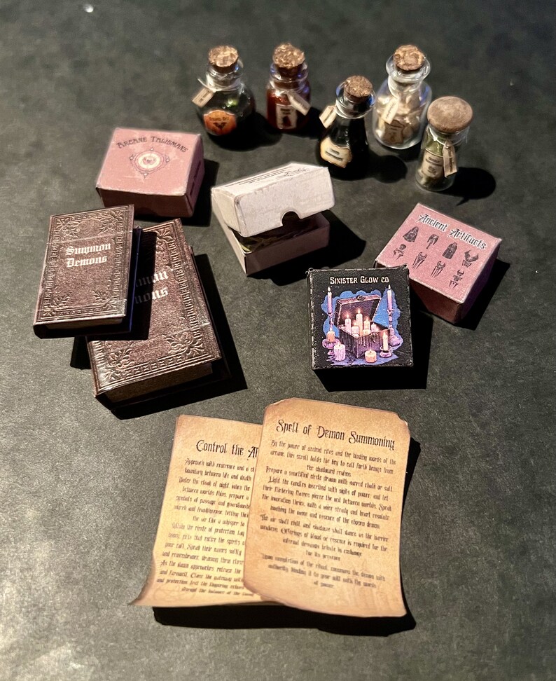 Miniature Printable Summon Demon Kit | Dollhouse Miniature | 1/12 Scale ...