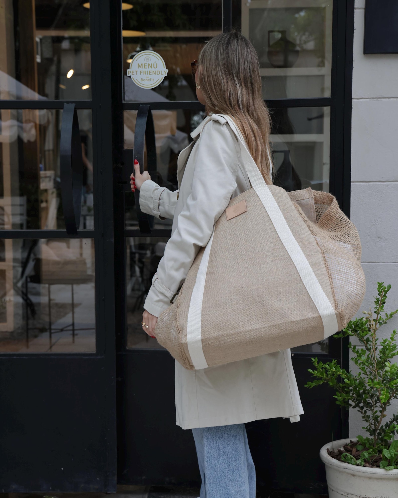 Extra Large Jute Beach Bag - Sophisticated, Spacious Lightweight Beach ...