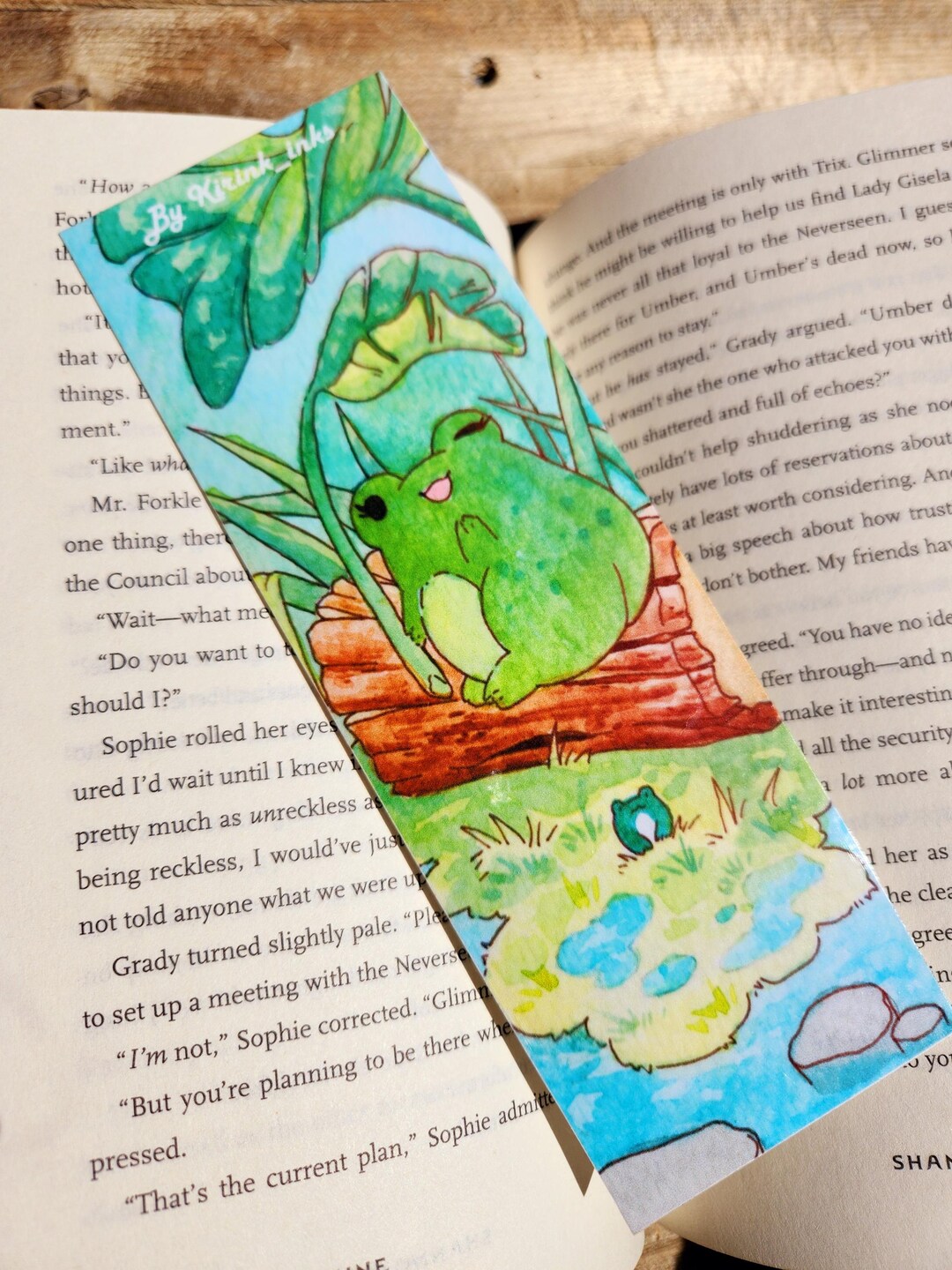 Cute Frog Bootie | Bookmark | Illustration | Fine Art Print - Etsy