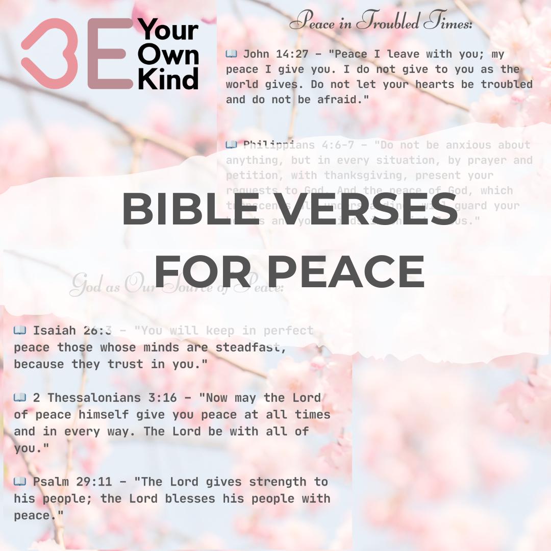 Bible Verses for Peace – Digital Download - Etsy