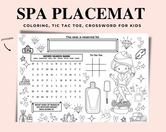 Kids Spa Coloring - Etsy