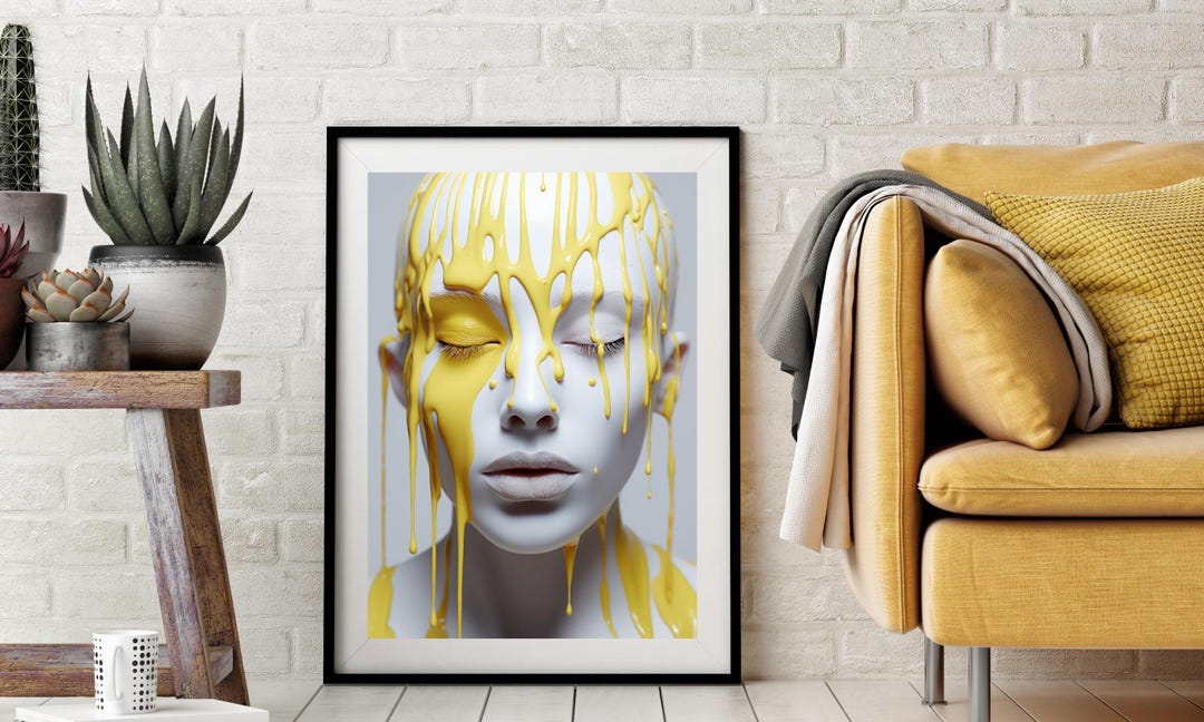 Poster Interior | Wall Poster | Pop Art Wall Decor | Yellow Color ...