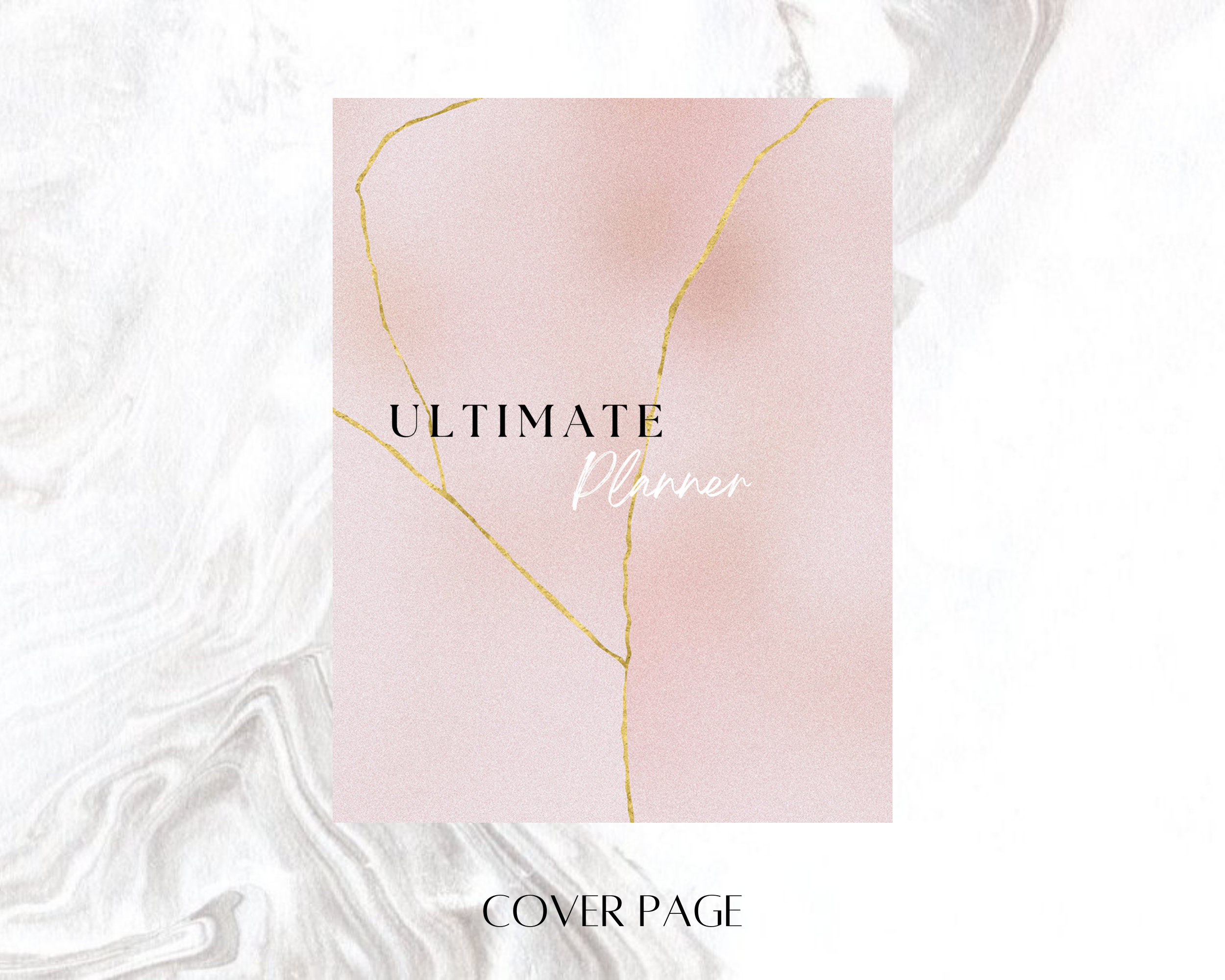 Printable Digital Undated Pink Marble Planner A4 & Letter - Etsy