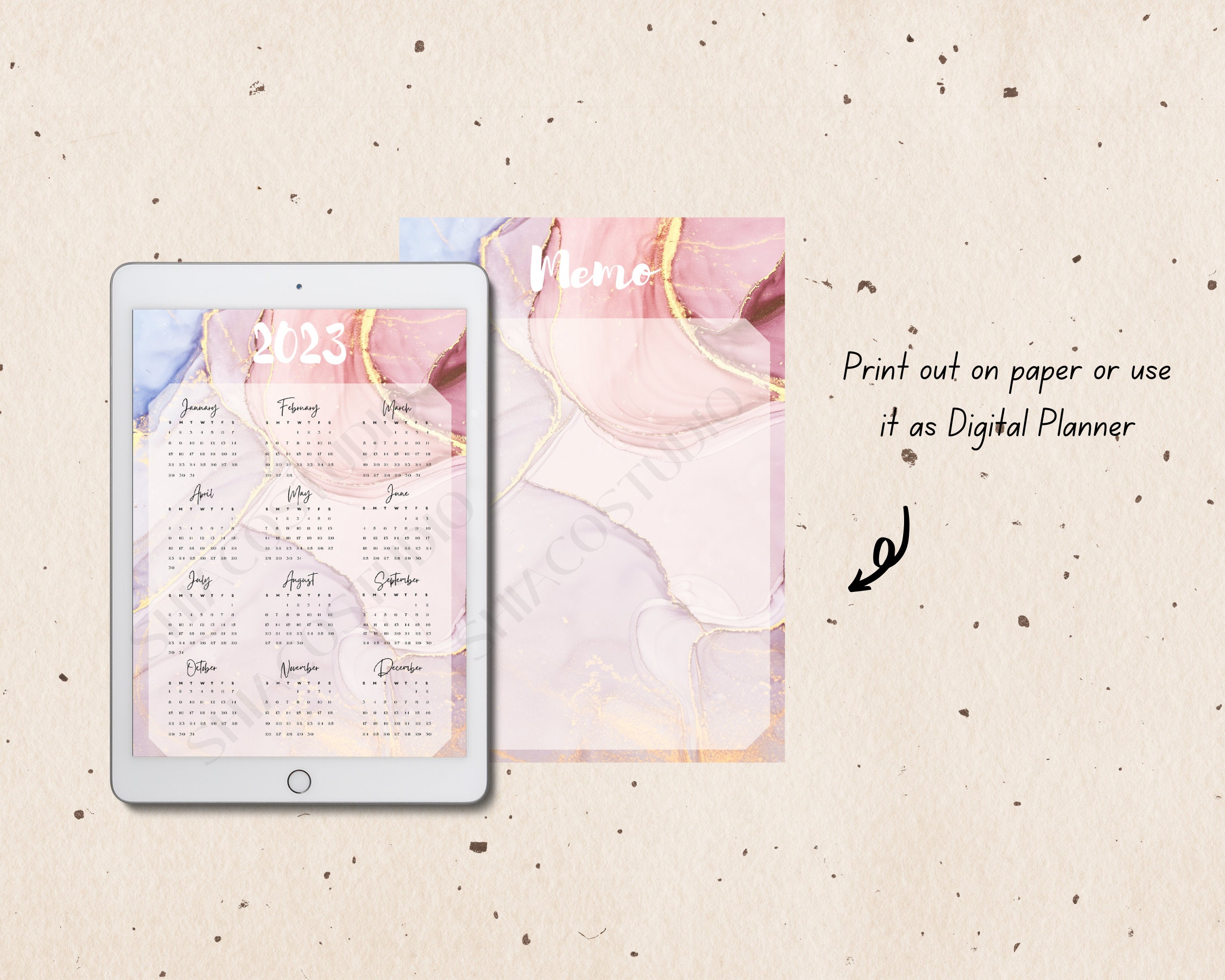 2023 Printable Digital Undated Planner, A4 & Letter Size PORTRAIT ...
