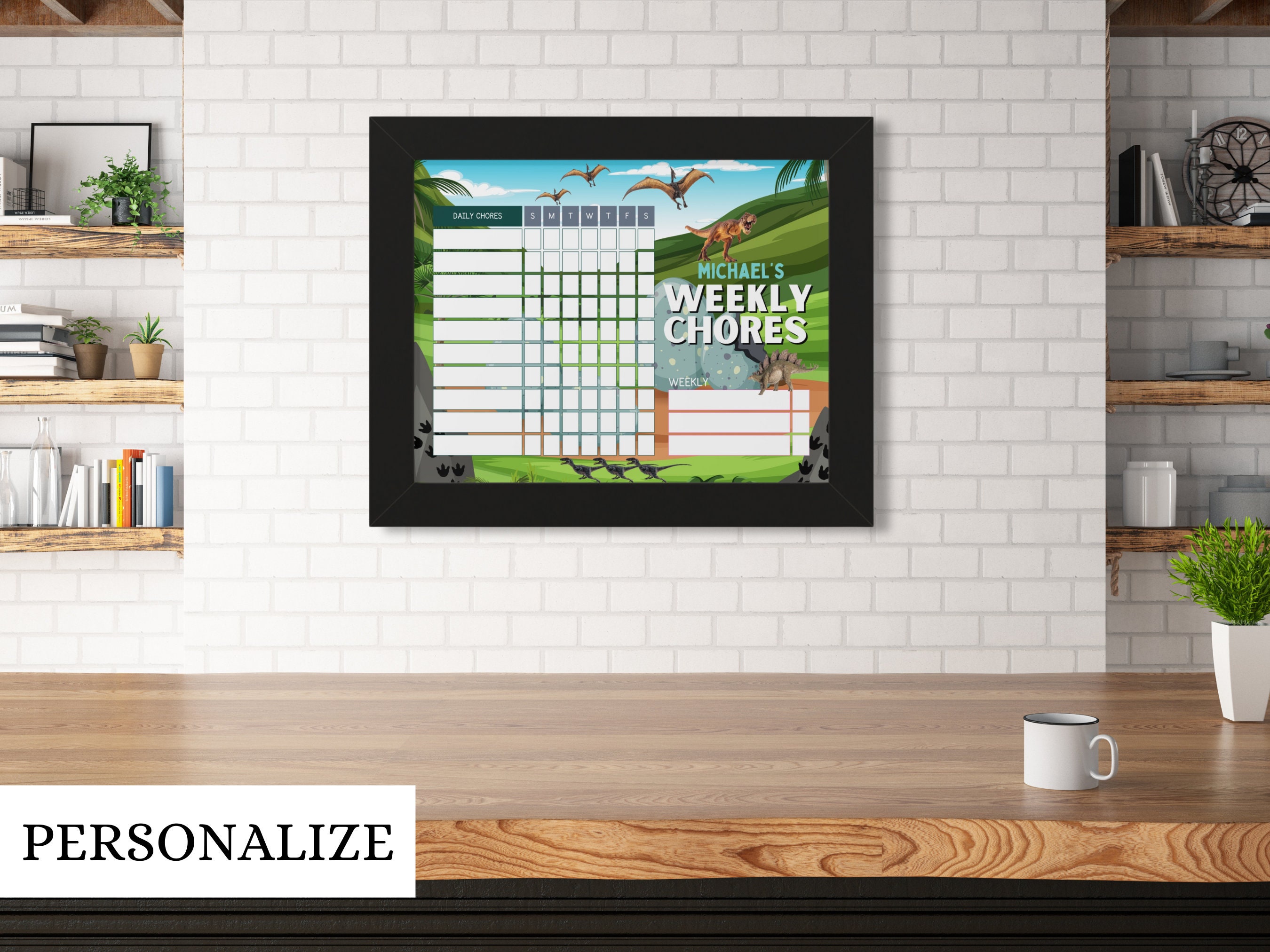 Personalized Chore Chart for Kids, White Board for Daily Chores ...