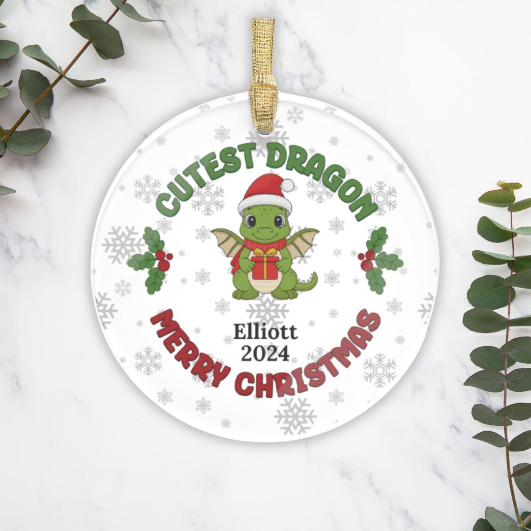 Personalized Dragon Christmas Ornaments for Kids, Custom Ornaments ...