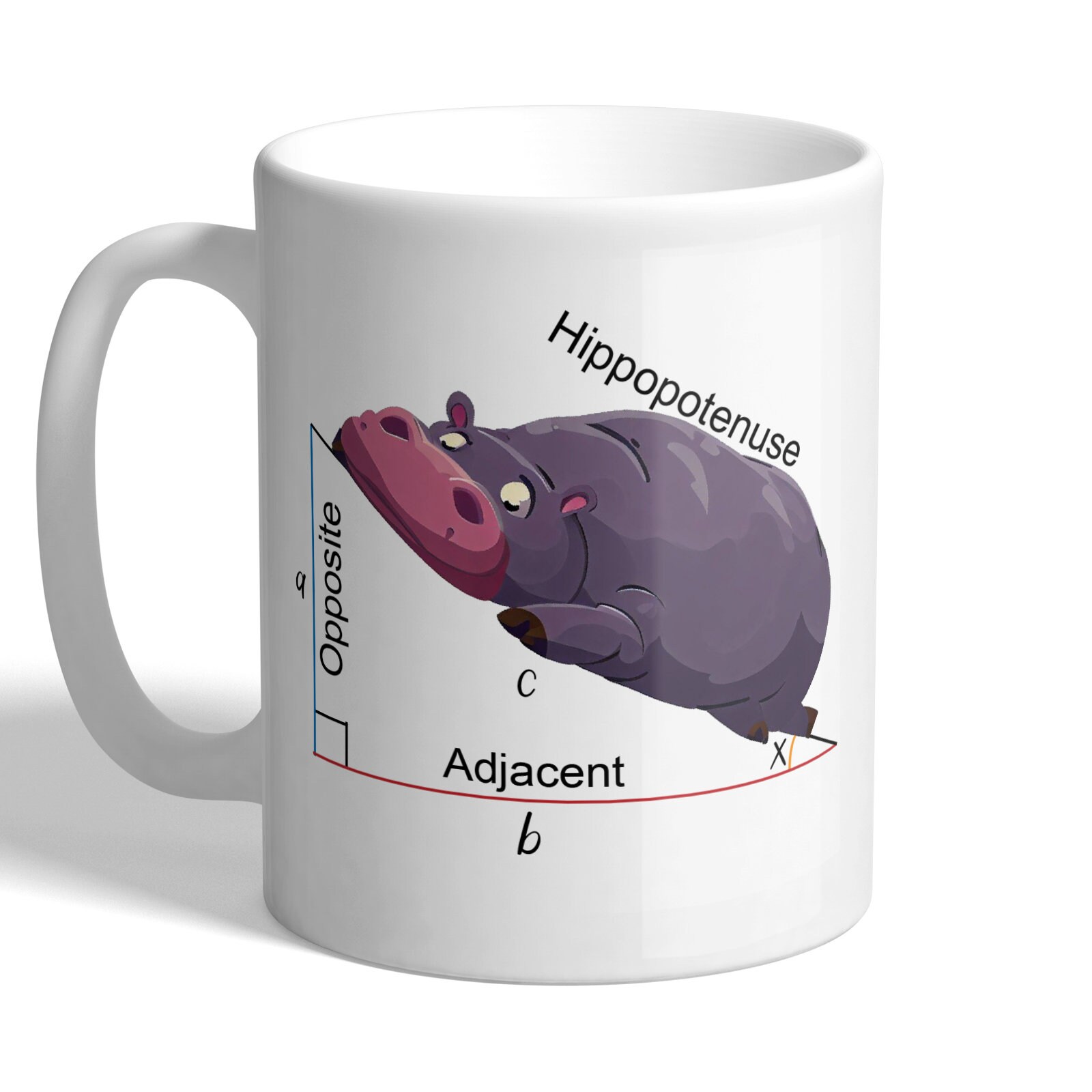 Pythagoras Hypotenuse Hippo Maths Teacher, Student Mug - Etsy UK