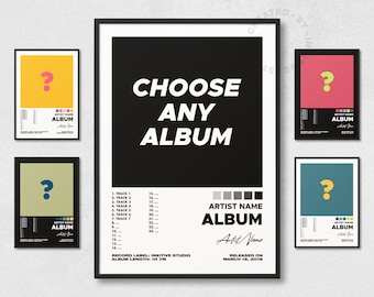 Custom Album Cover Set of 3 Poster Canvas Print Music App Wall Art ...