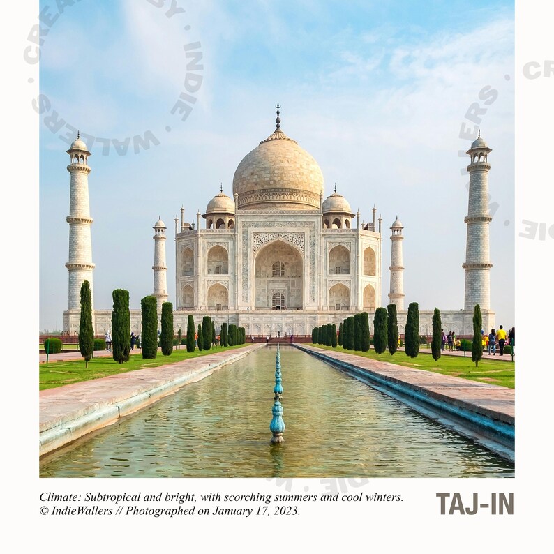 Taj Mahal Poster | Real Photo of Taj Mahal, Real Picture, Travel Poster ...
