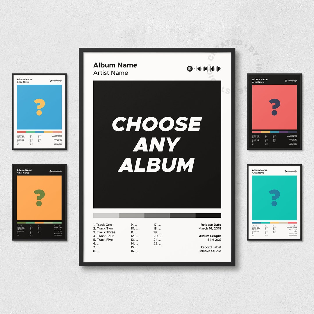 Custom Album Poster - Music Wall Art, Album Cover Print, Choose Any ...