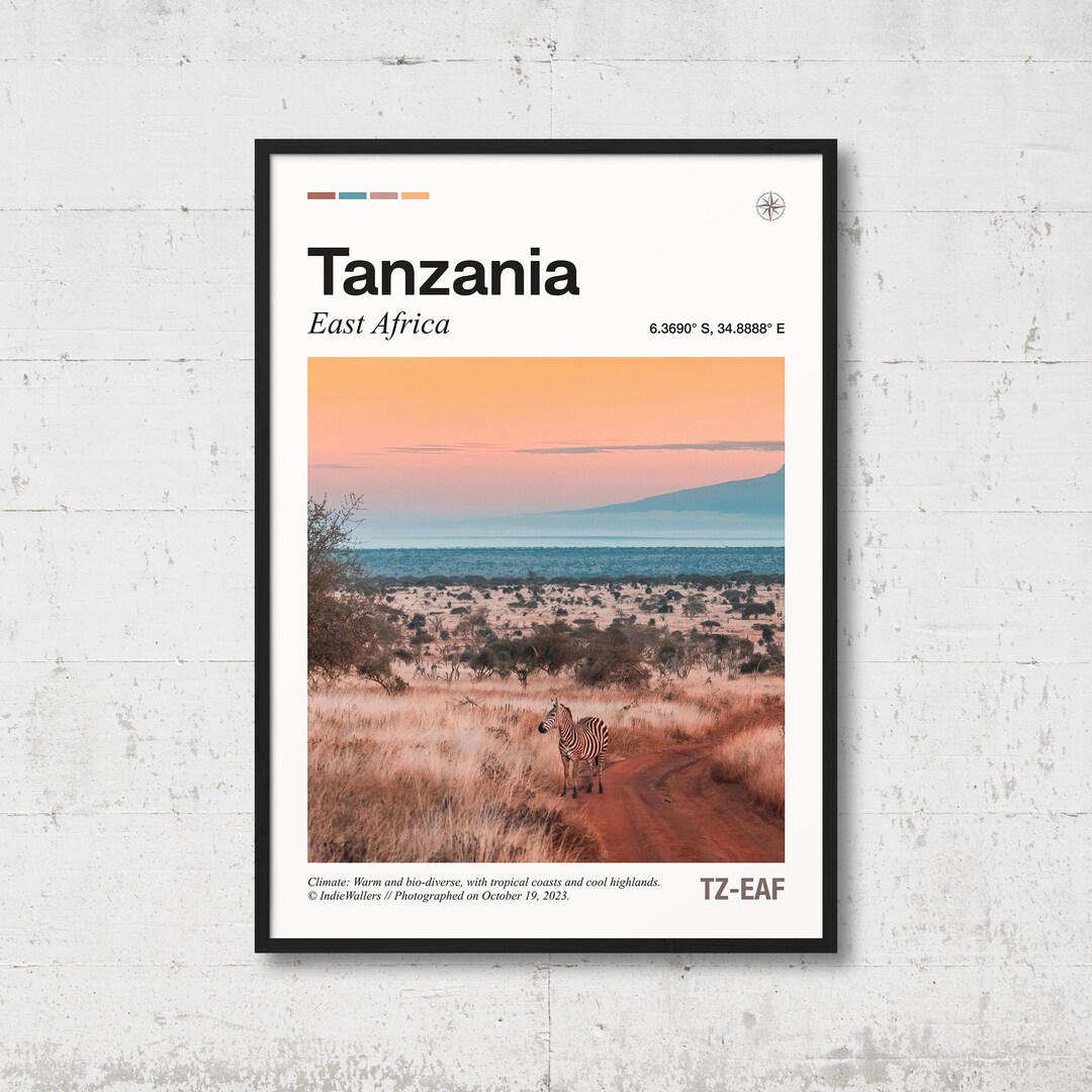 Tanzania Poster | Real Photo of Tanzania, Real Picture, Travel Poster ...