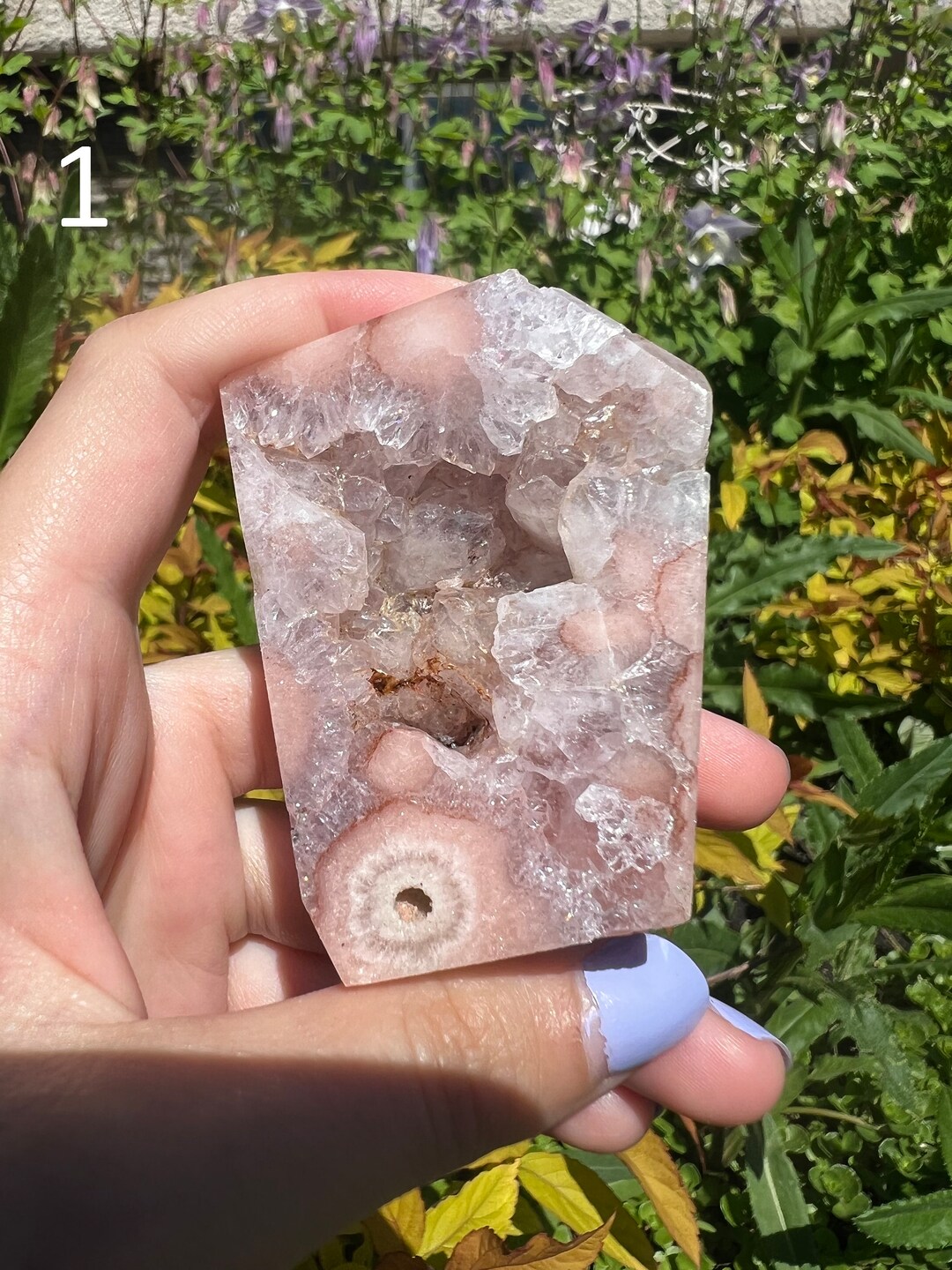Amethyst Flower Agate Geode Freeforms - Etsy