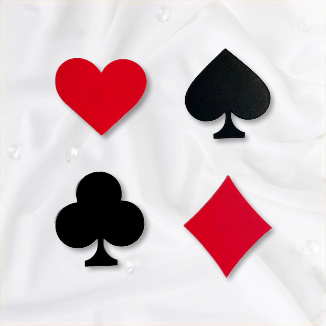 Original Wall Decoration Card Game Symbols Clover Heart Spades Tile to ...