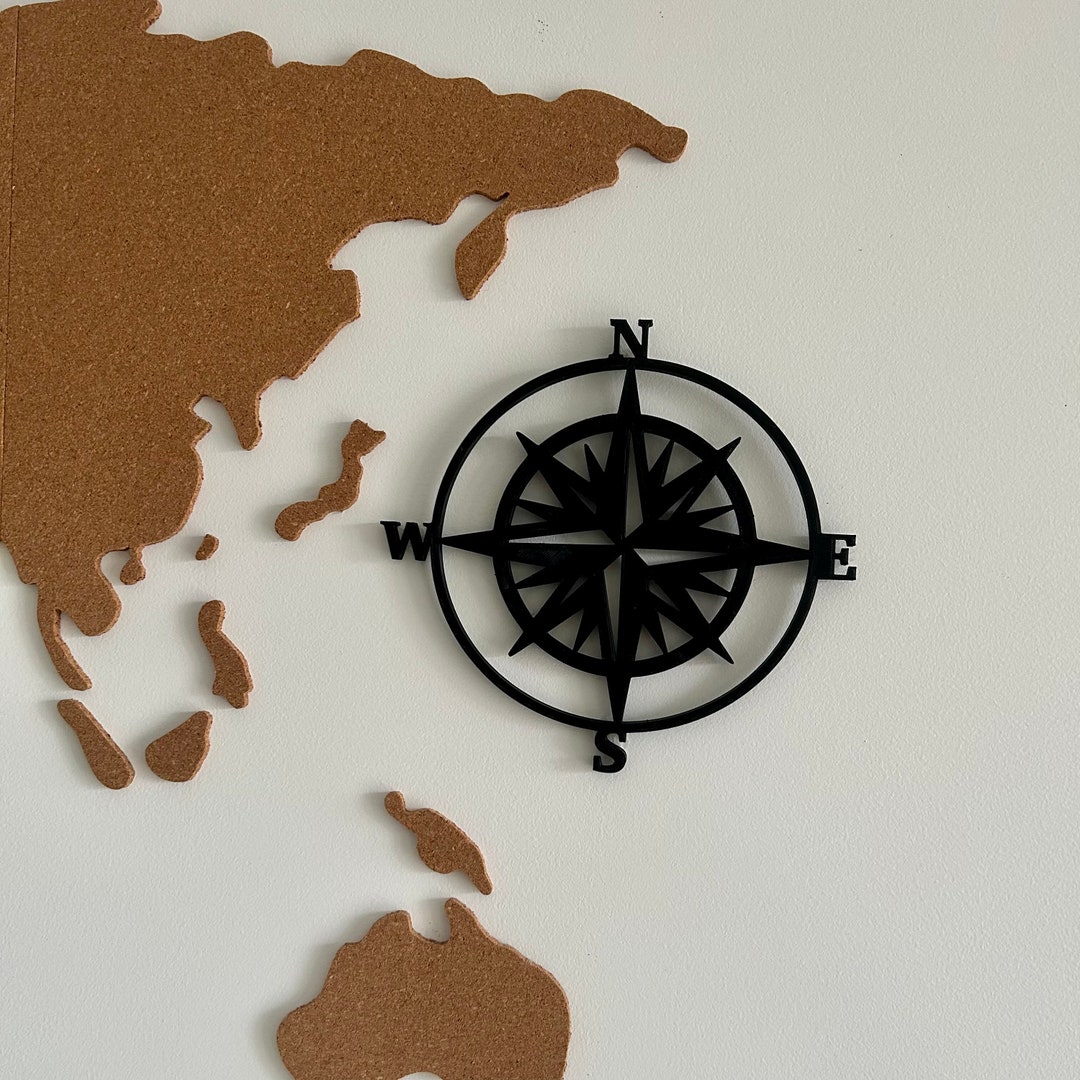 Rose des vents Boussole décoration murale moderne à accrocher - Etsy France